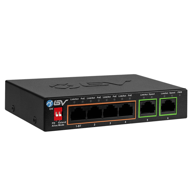 BV-Tech 4 Port PoE Switch - BV Security