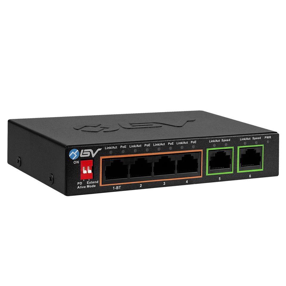BV-Tech 4 Port PoE Switch - BV Security