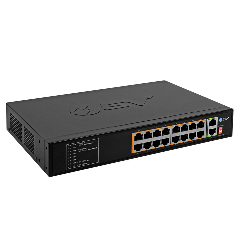 BV-Tech 16 Port PoE Switch - BV Security