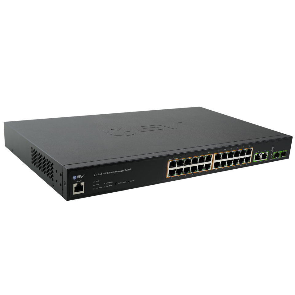 BV-Tech 24 Port PoE Switch - BV Security